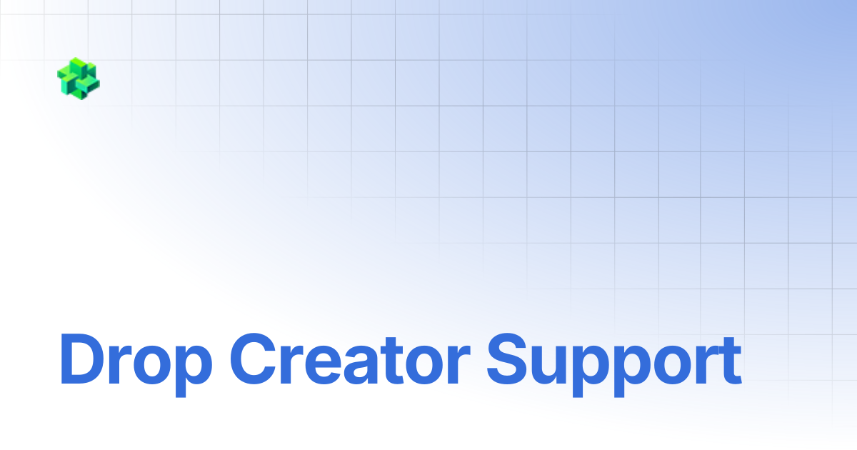 Drop Creator Support | Welcome to Element